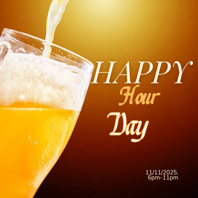 Happy hour Template | PosterMyWall