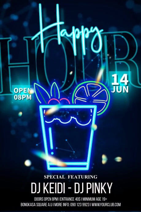 Happy Hour Template | PosterMyWall