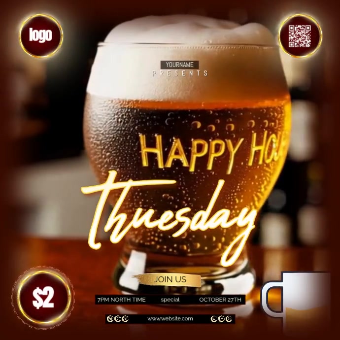 Happy Hour design template | PosterMyWall