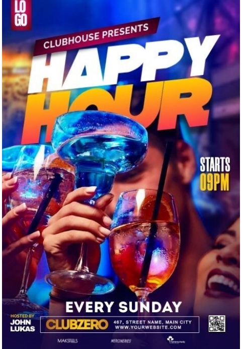 Happy hour Template | PosterMyWall