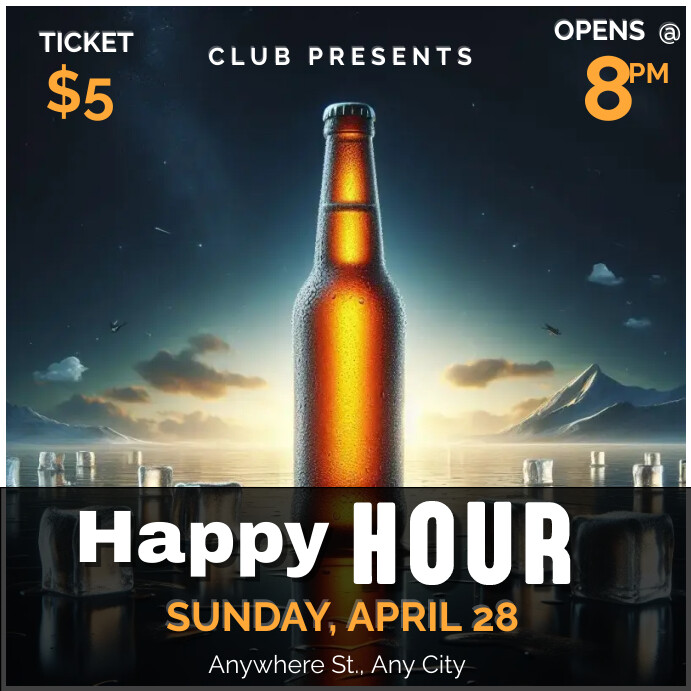 Happy Hour Template | PosterMyWall