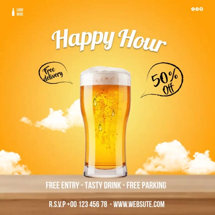 Happy Hour Template | PosterMyWall