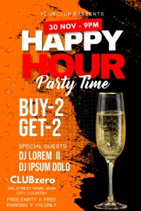 Beer bucket happy hour offer poster Template | PosterMyWall