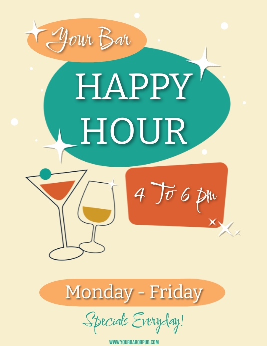 HAPPY HOUR Template | PosterMyWall
