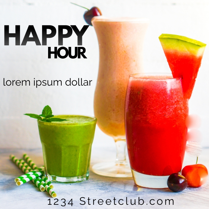 happy hour Template | PosterMyWall