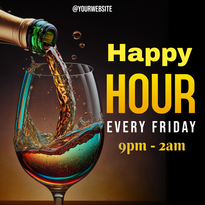 Happy Hour Template | PosterMyWall