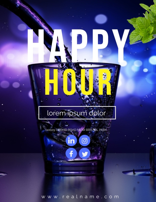 Copy of happy hour | PosterMyWall