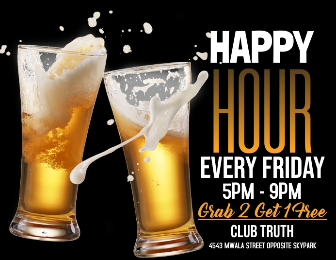 HAPPY HOUR Template | PosterMyWall