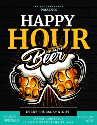 Business Networking Happy Hour Flyer Ad Template | PosterMyWall