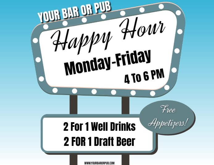 HAPPY HOUR Template | PosterMyWall