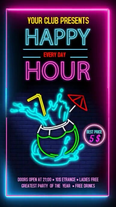 Happy Hour Template | PosterMyWall
