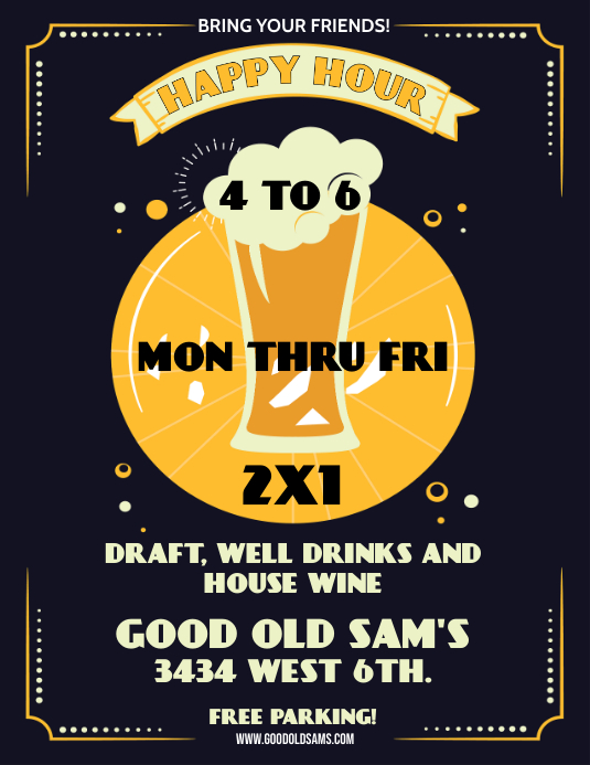 HAPPY HOUR Template | PosterMyWall