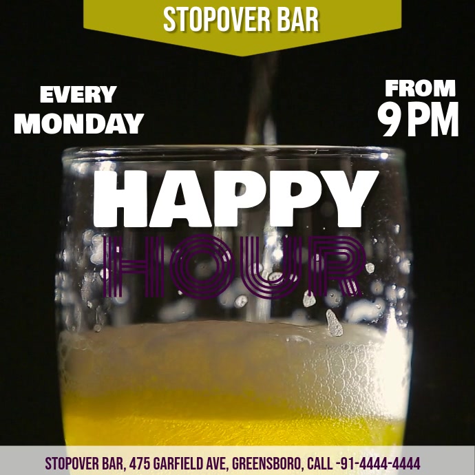 HAPPY HOUR Template | PosterMyWall