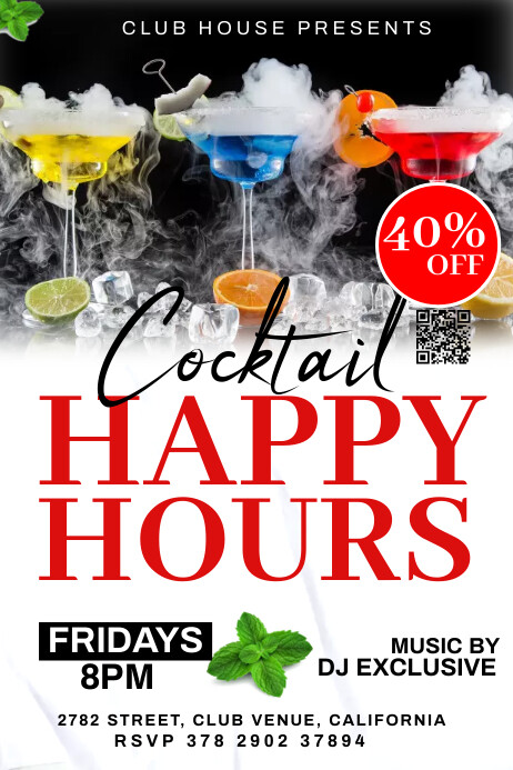 Plantilla de happy hour | PosterMyWall