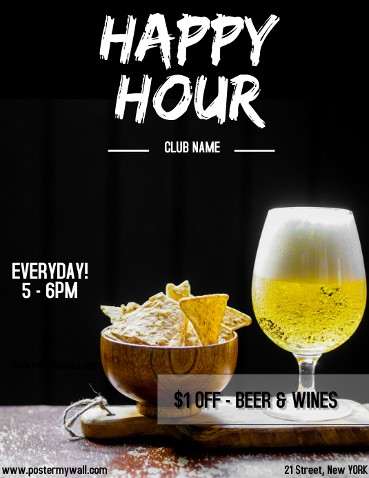 Happy hour Template | PosterMyWall