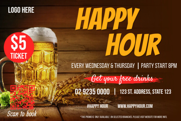 Happy Hour Template | PosterMyWall