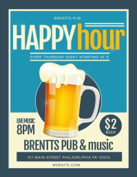 Business Networking Happy Hour Flyer Ad Template | PosterMyWall