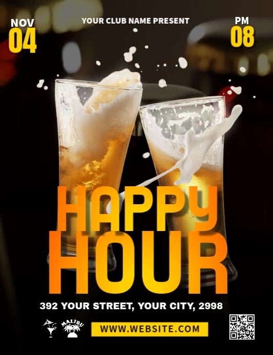 Plantilla de happy hour | PosterMyWall