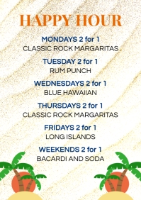 Happy Hour Poster Template | PosterMyWall