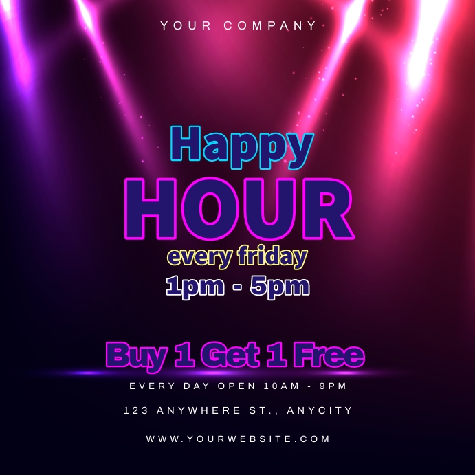 Happy Hour Template | PosterMyWall