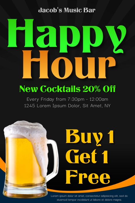 Happy Hour Template | PosterMyWall
