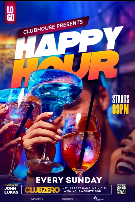 Happy hour Template | PosterMyWall