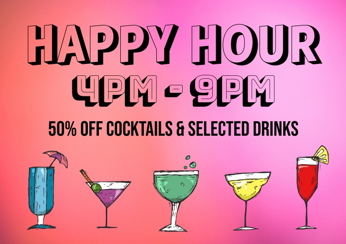 Happy hour Template | PosterMyWall
