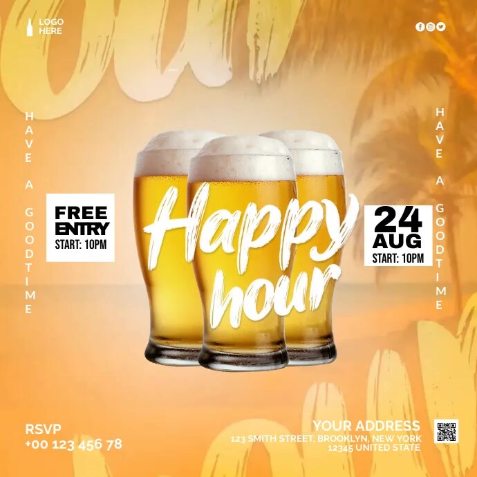 Happy Hour Template | PosterMyWall