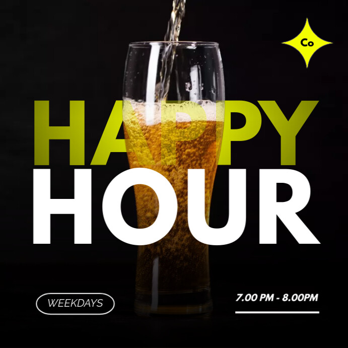 HAPPY HOUR Template | PosterMyWall