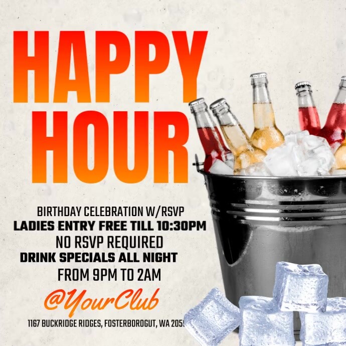 Happy Hour Template | PosterMyWall