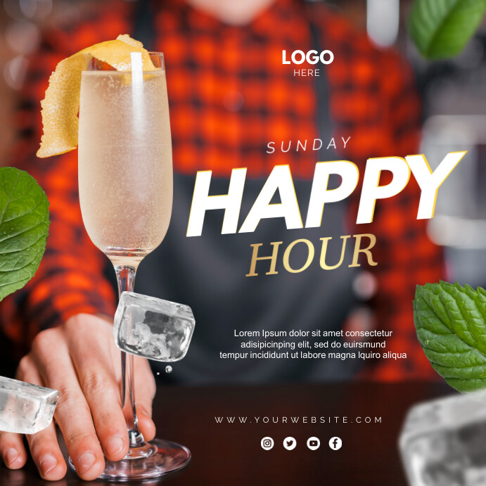 happy hour Template | PosterMyWall