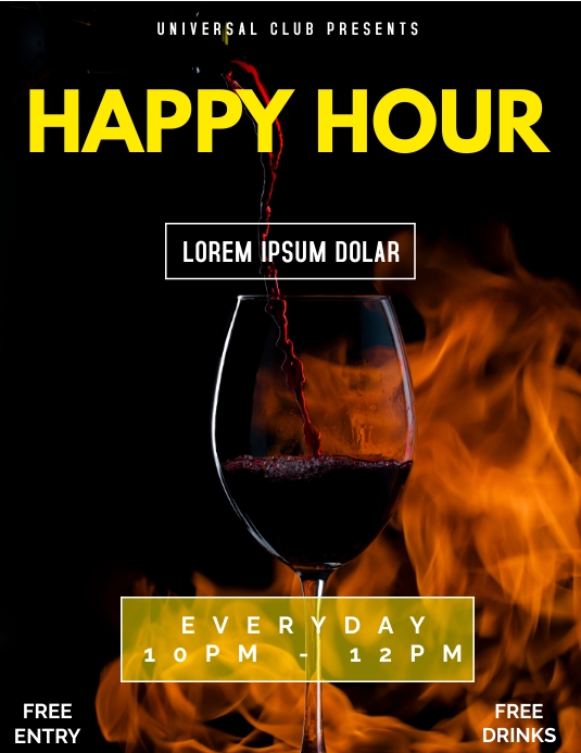 happy hour Template | PosterMyWall