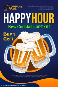 1.3K+ Free Happy Hour Poster Templates | PosterMyWall