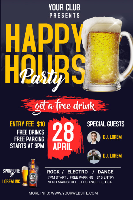 happy hour Template | PosterMyWall