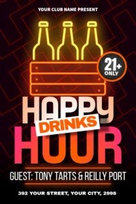 Happy Hour Night Club Template | PosterMyWall