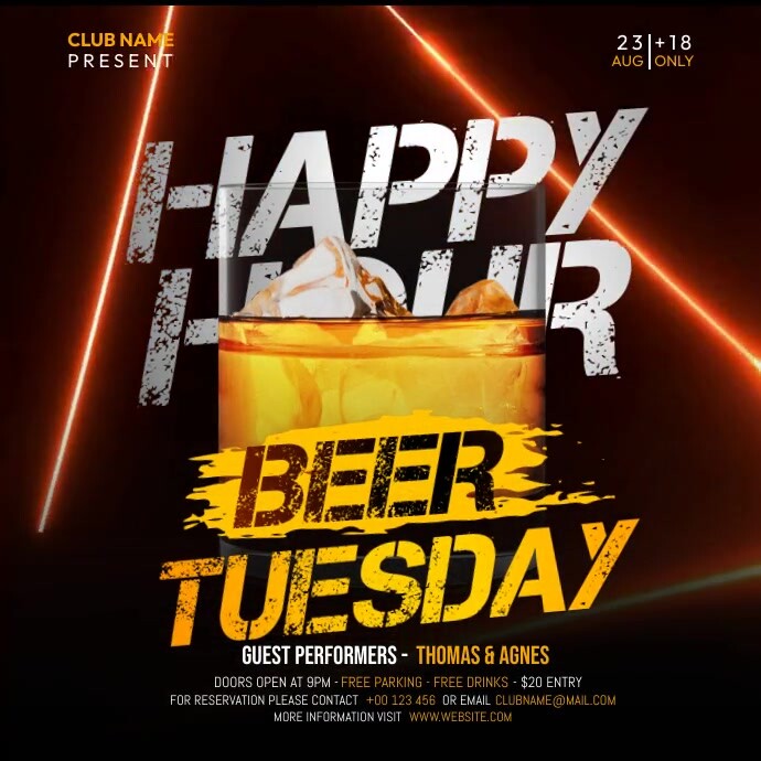 Plantilla de Happy Hour Event | PosterMyWall