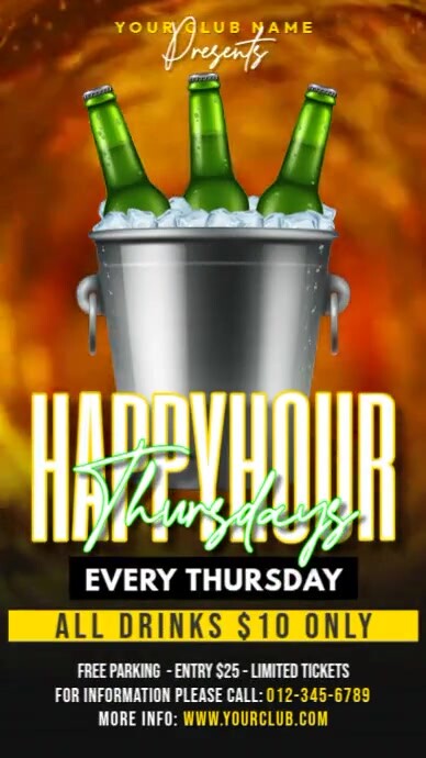 Happy Hour Event Template | PosterMyWall