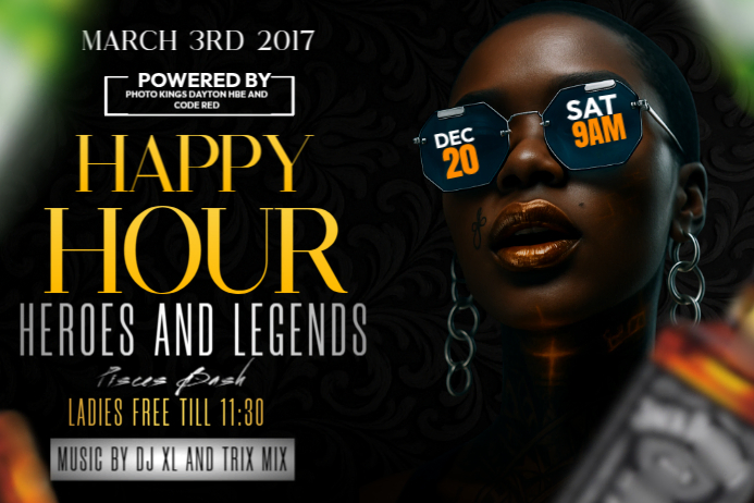 Happy Hour Event Poster Template | PosterMyWall