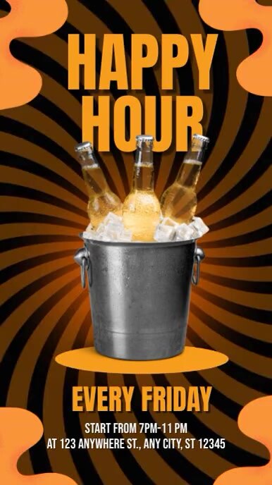 Happy Hour Every Friday Template | PosterMyWall