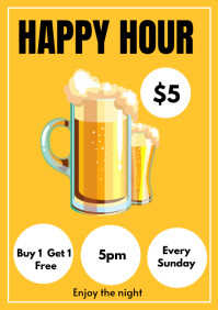 Happy hour template | PosterMyWall