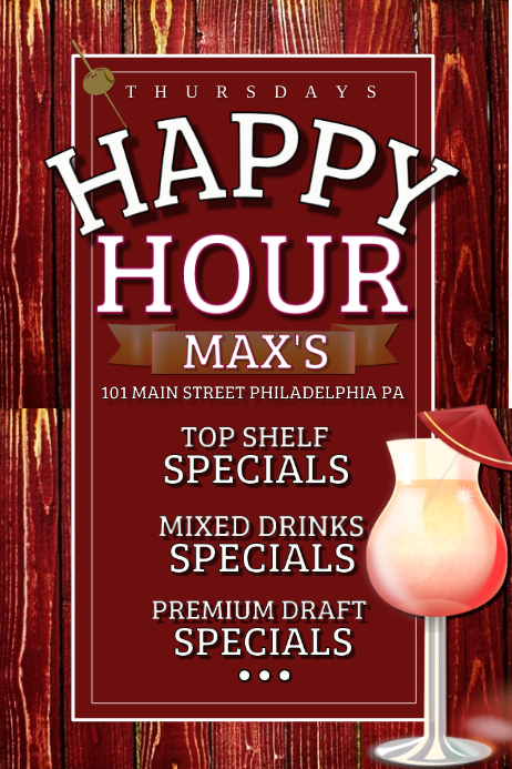 Happy Hour Template | PosterMyWall