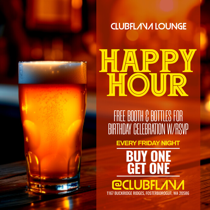 Happy Hour Instagram Post Template | PosterMyWall