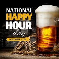 national happy hour day instagram post Template | PosterMyWall