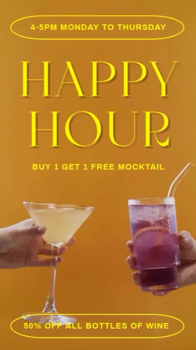 Plantilla de Happy Hour Instagram Story | PosterMyWall