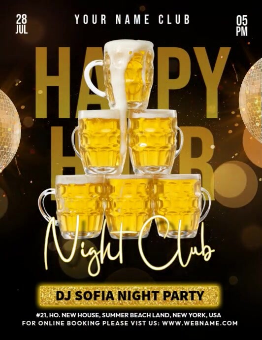 Copy of Happy Hour Night Club | PosterMyWall