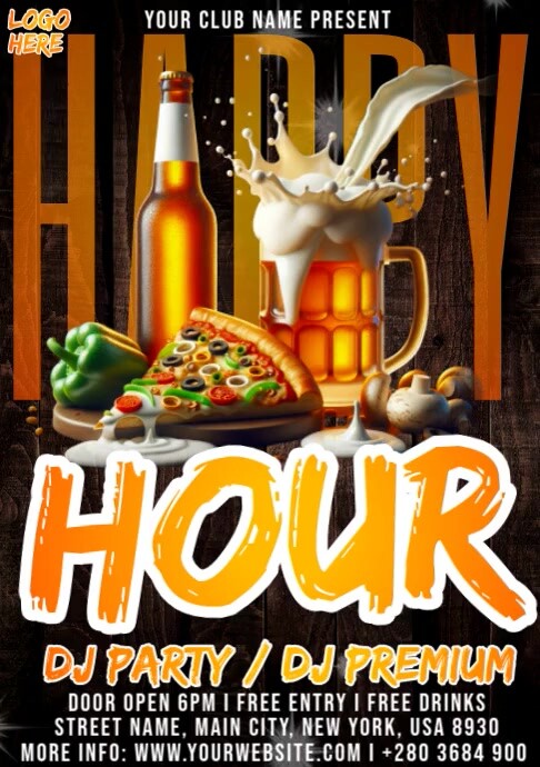 Copy of Happy Hour Night | PosterMyWall