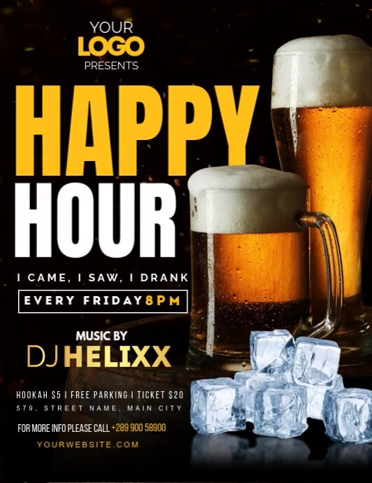 Happy Hour Night Template | PosterMyWall