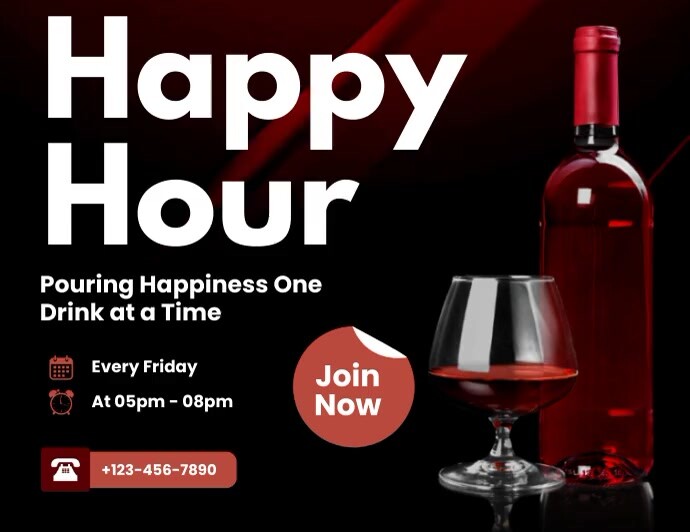 Happy Hour Night Template | PosterMyWall