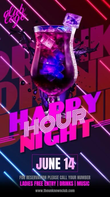Copy of Happy Hour Night | PosterMyWall