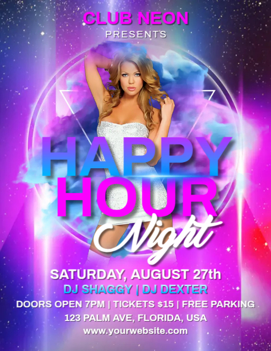 Happy Hour Night Flyer Template | PosterMyWall